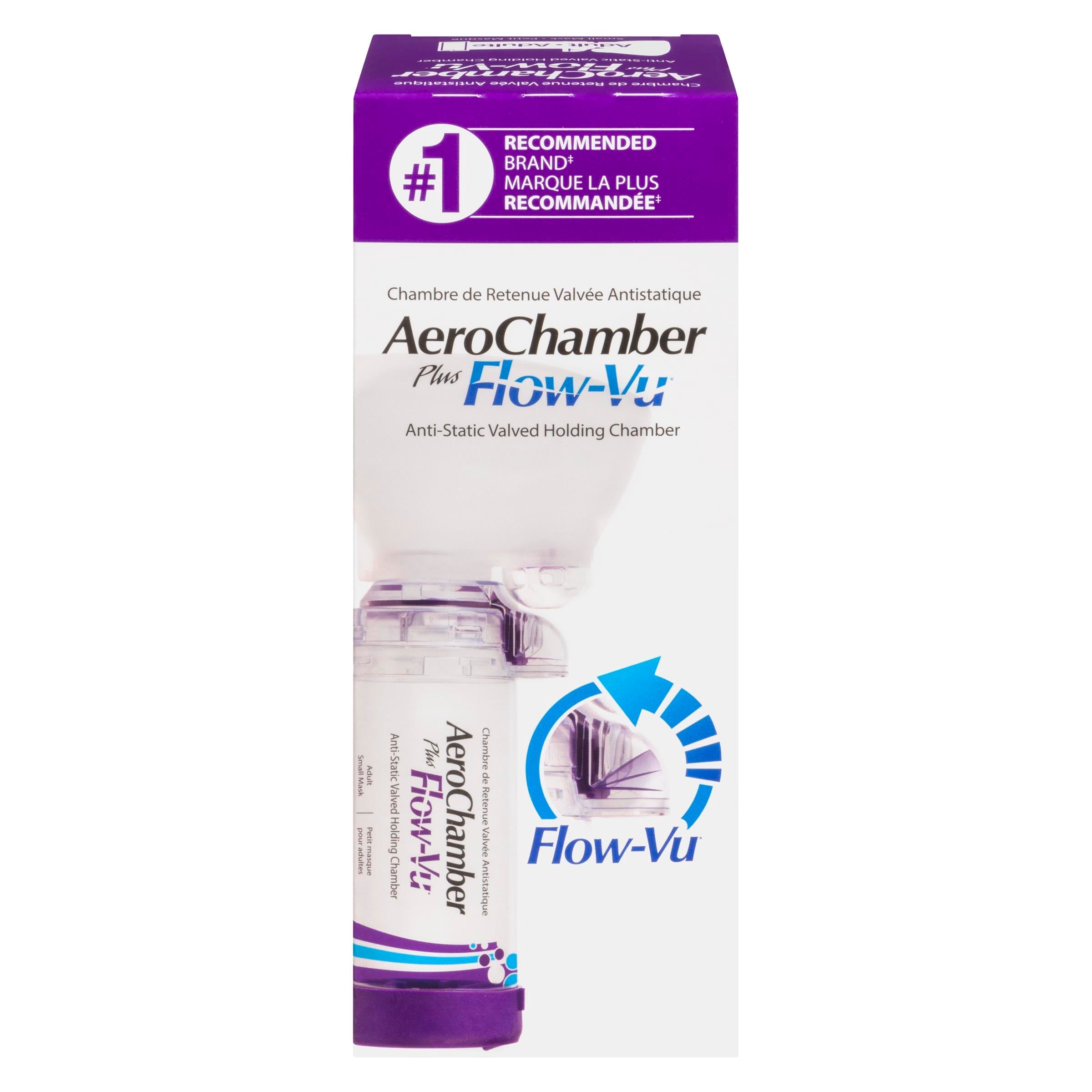 AEROCHAMBER PLUS CHAMBER WITH ADULT MASK SMALL