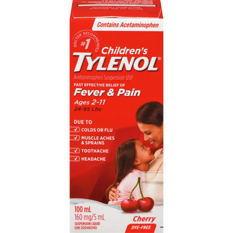 Tylenol Susp Dye Free Cherry, 100
