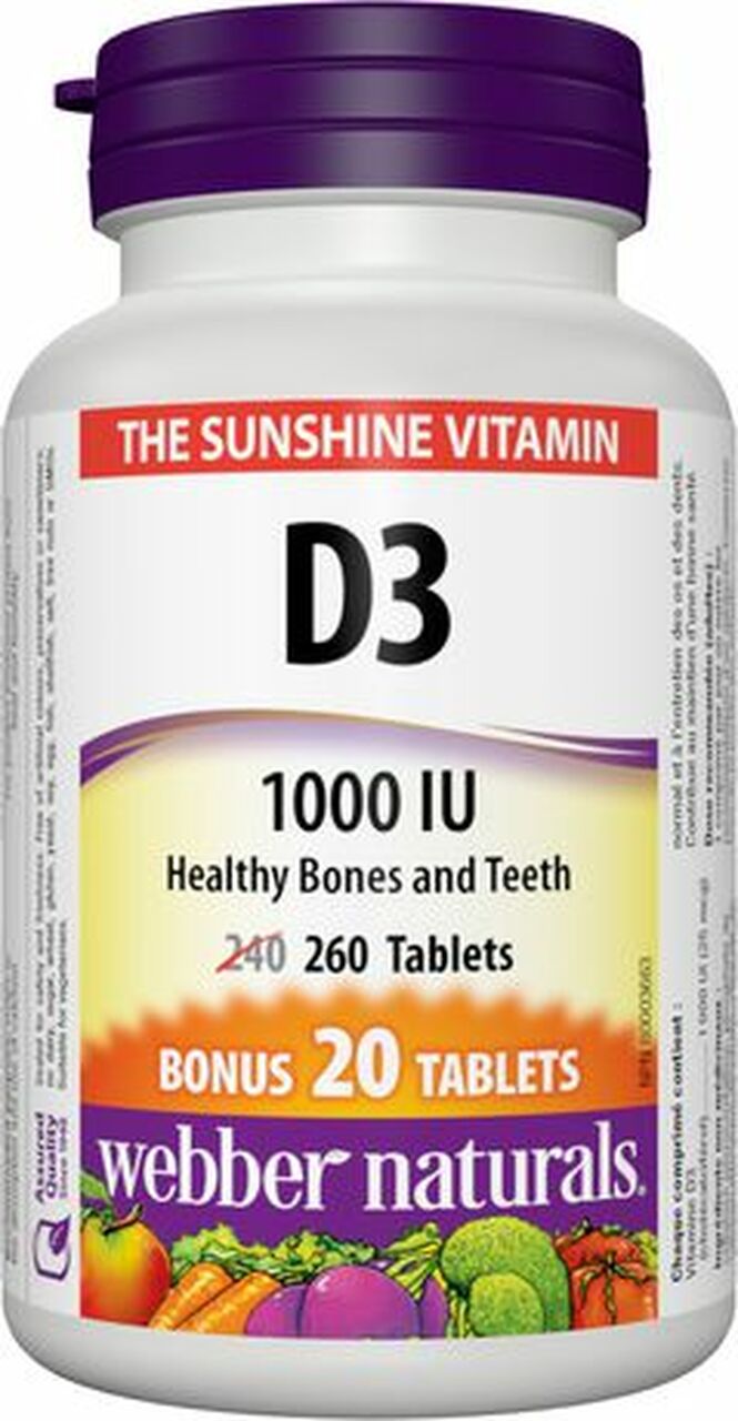 Webber Vit D3 1000iu Bns Tabs | 260'S Tablets